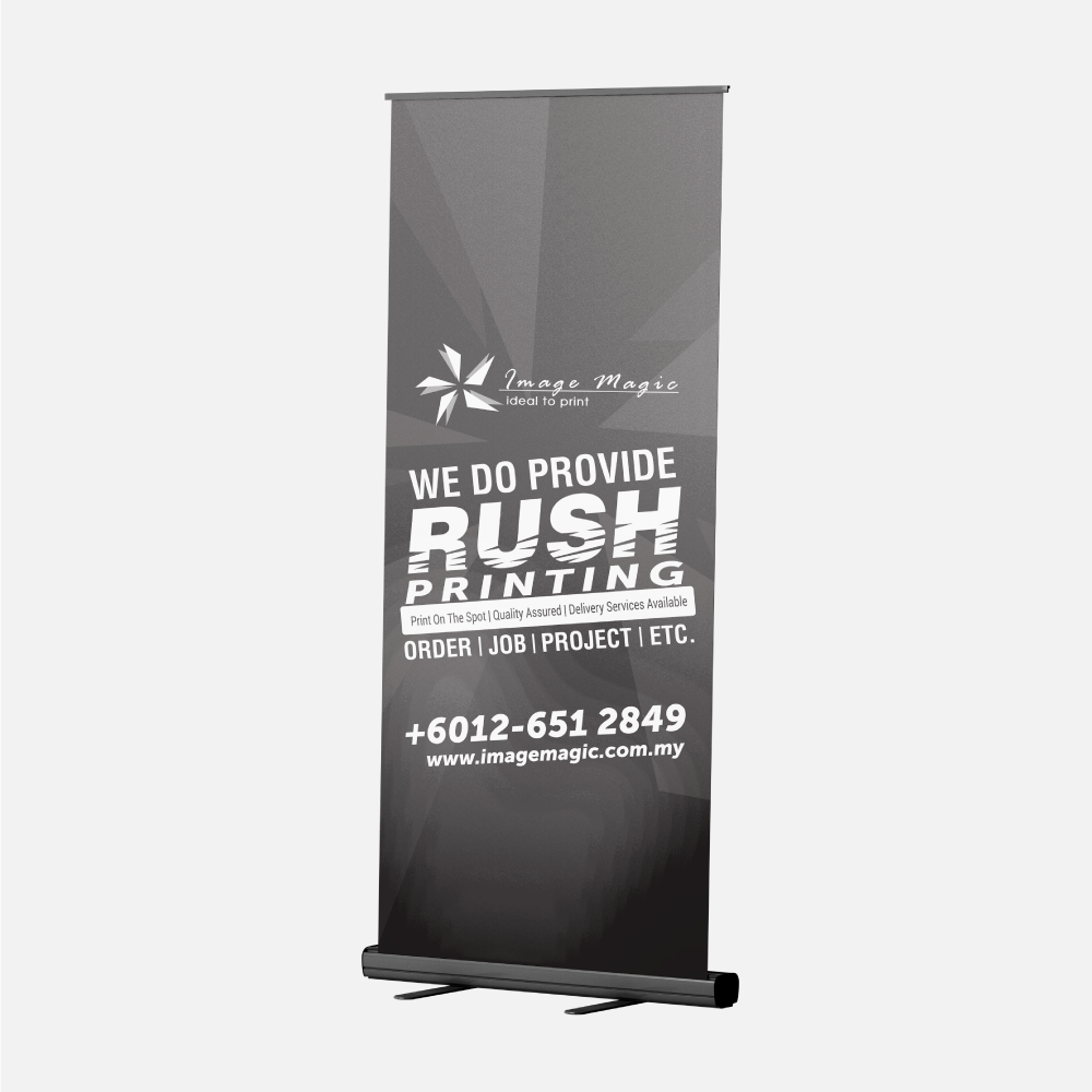 Black Base Roll Up Bunting Templates Malaysia | Browse Ready Designs ...