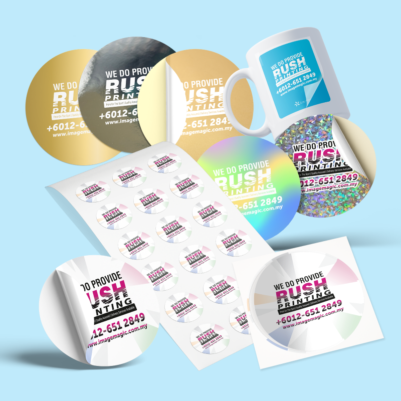 Custom Sticker Printing Malaysia | Waterproof Labels & Die Cut Stickers