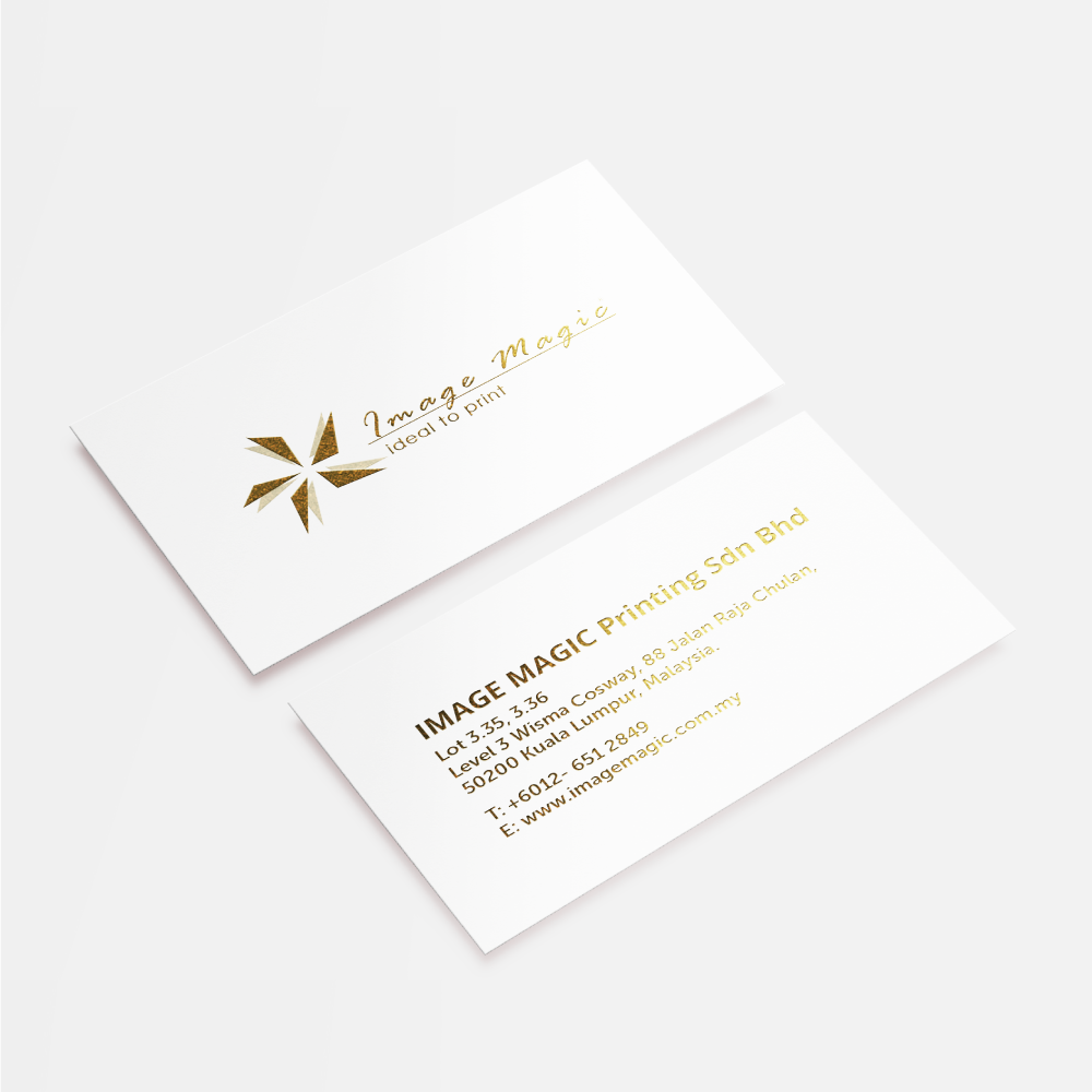Hot Stamped Business Cards Malaysia | Gold & Silver Foil Name Cards
