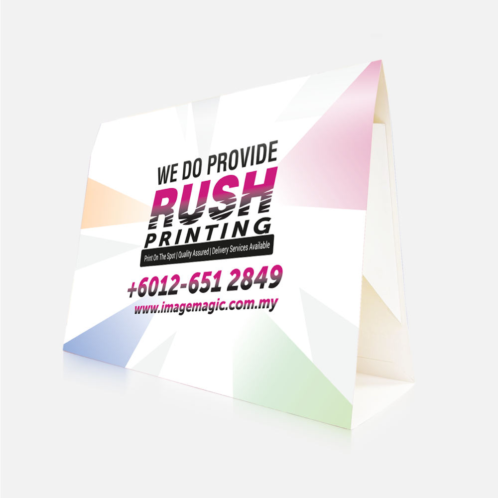Large Tent Cards with Ready Templates Malaysia | Browse & Print Online