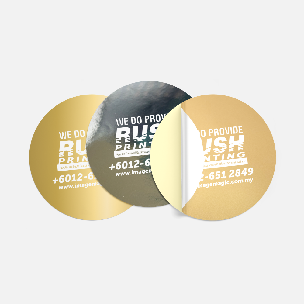 Gold & Silver Sticker Printing Malaysia | Metallic Custom Labels for ...