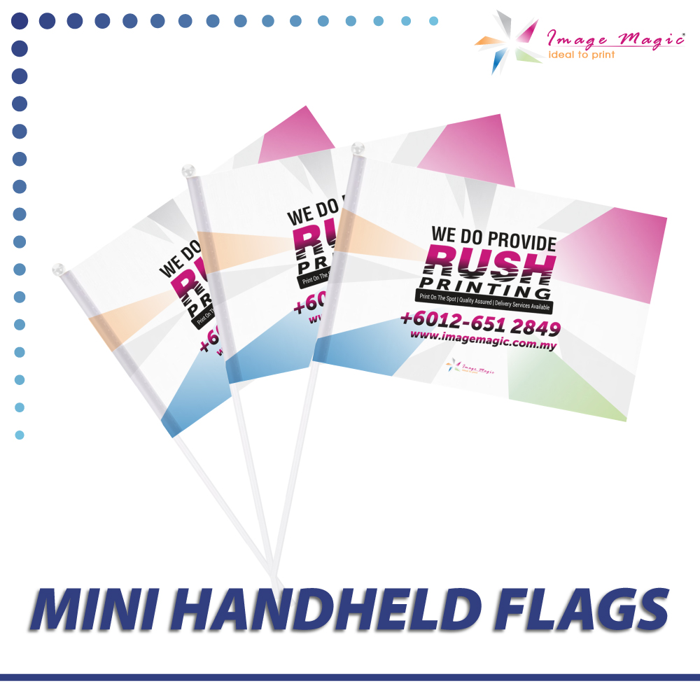 Mini Handheld Flag Printing Malaysia | Custom Small Flags for Events