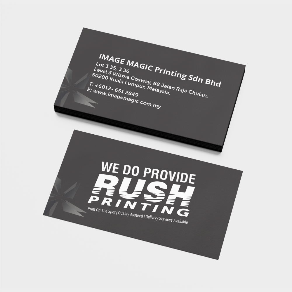 Spot UV Business Cards Malaysia | Matte + Gloss Highlight Printing