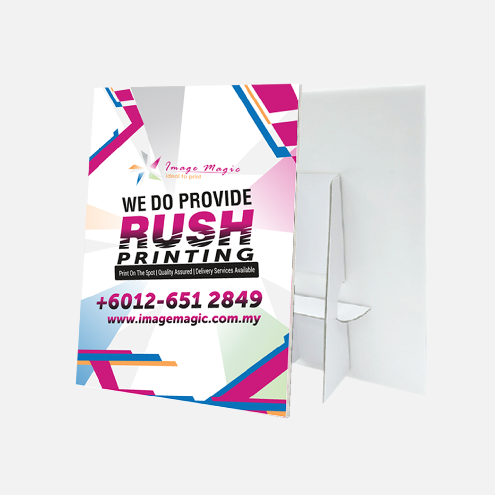 Table Display Stand Templates Malaysia | Tabletop Signage Printing (A5 ...