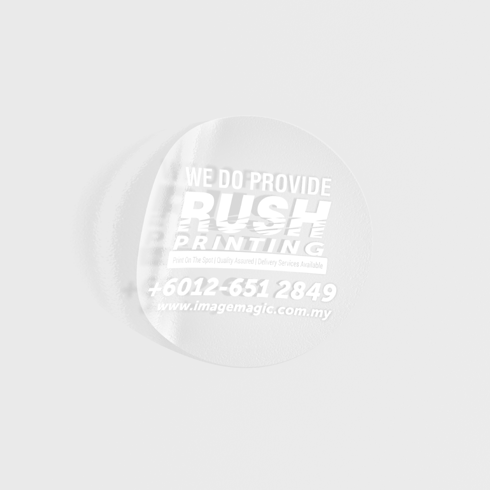 Upload Your Design (Print Ready) transparent sticker
