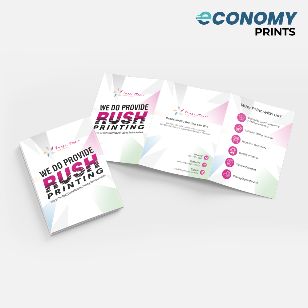 Long Brochure Printing Malaysia (A4/A5 Multi-Panel) | Folded Leaflets Fast
